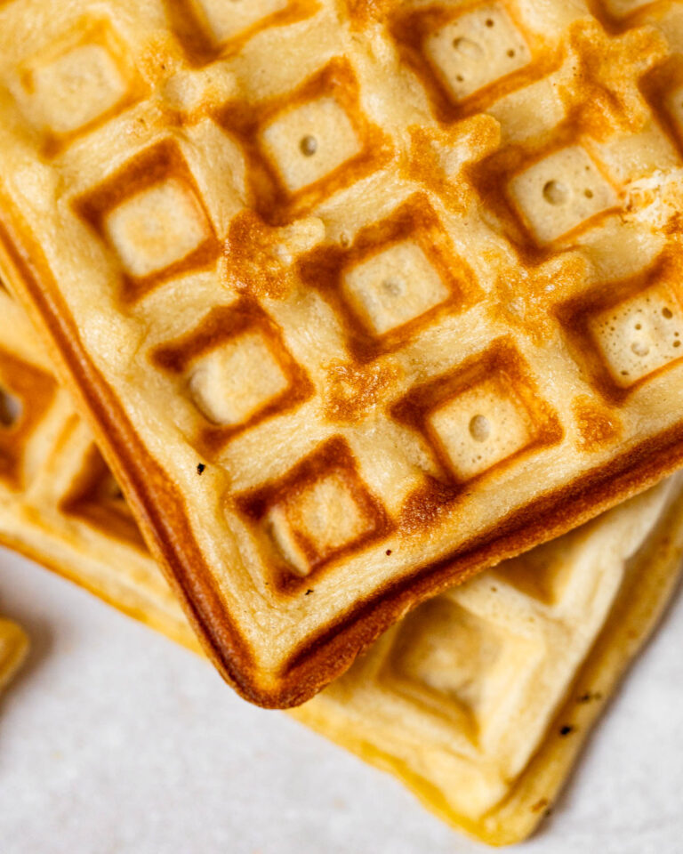 Easy and Fluffy Waffles (Without Sugar Or Milk) - FoodyWise