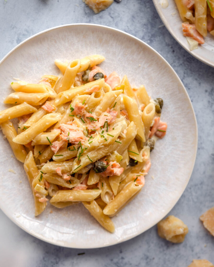 Creme Fraiche Smoked Salmon Pasta (Easy & Creamy) - FoodyWise